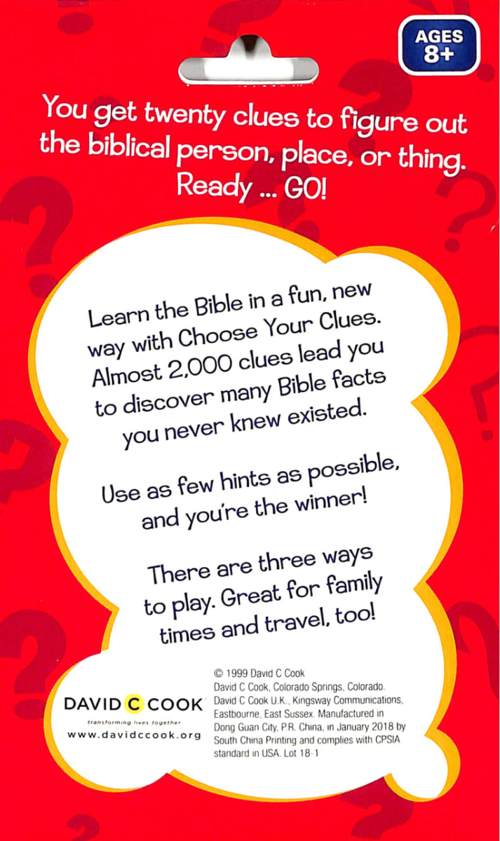 Choose Your Clues: Biblical Guessing Game – St Paul's Cathedral Shop