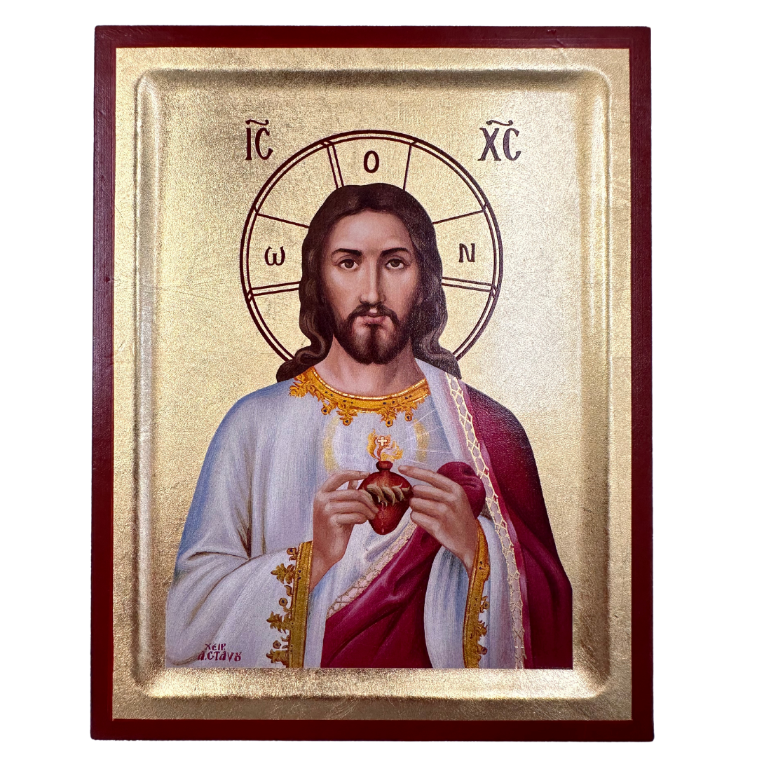 Icon of the Sacred Heart of Jesus with 22k Gold Leaf – St Paul's ...