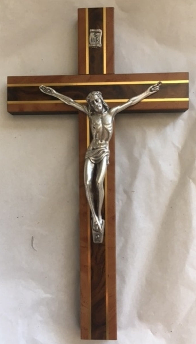 WOOD INLAY CRUCIFIX (20cm x 10cm) – St Paul's Cathedral Shop