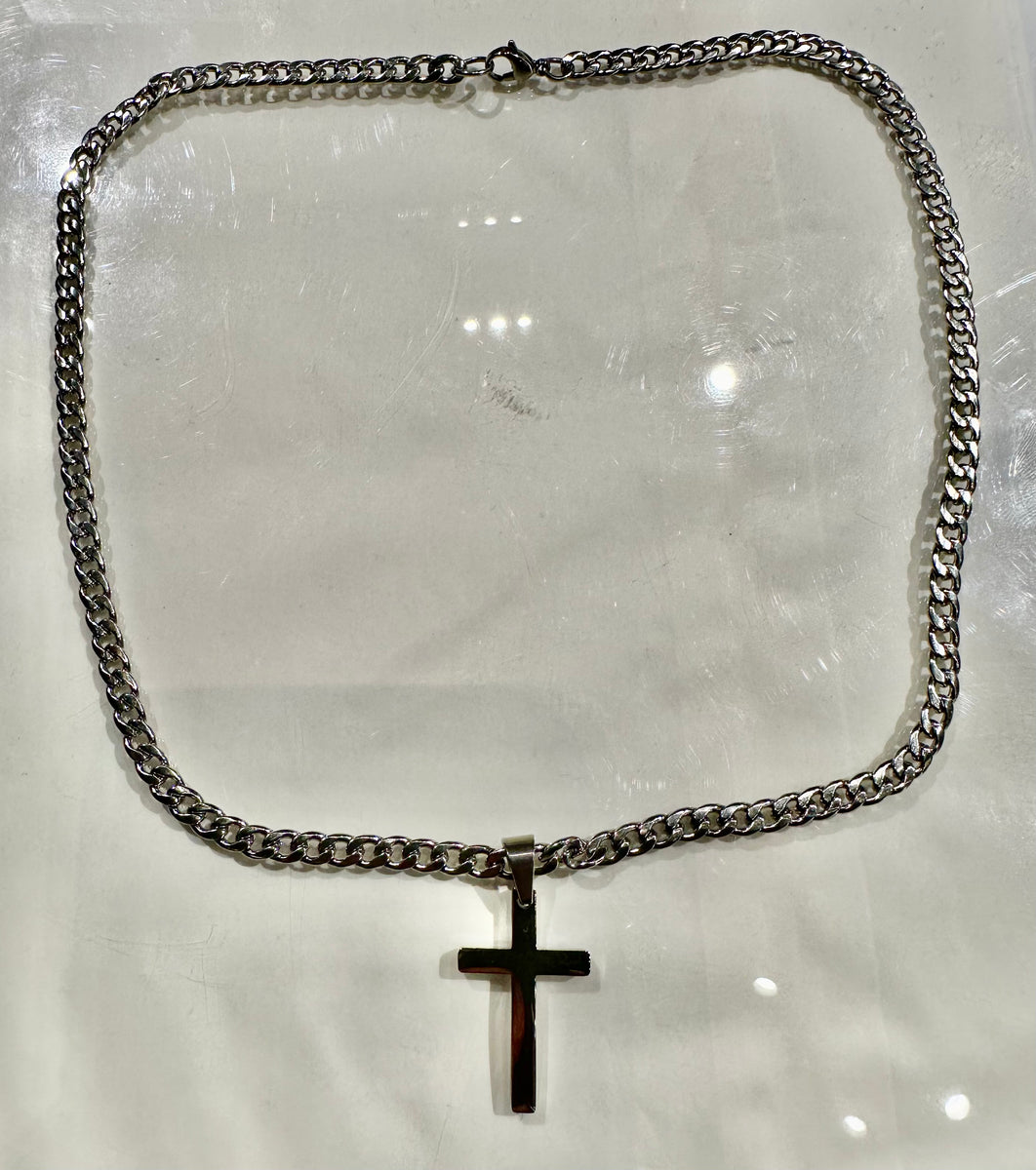 Stainless steel Thick Cross necklace (50cm) – St Paul's Cathedral Shop