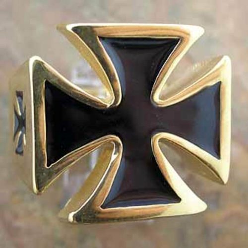 Stainless Steel IP Gold Maltese Cross Ring – St Paul's Cathedral Shop