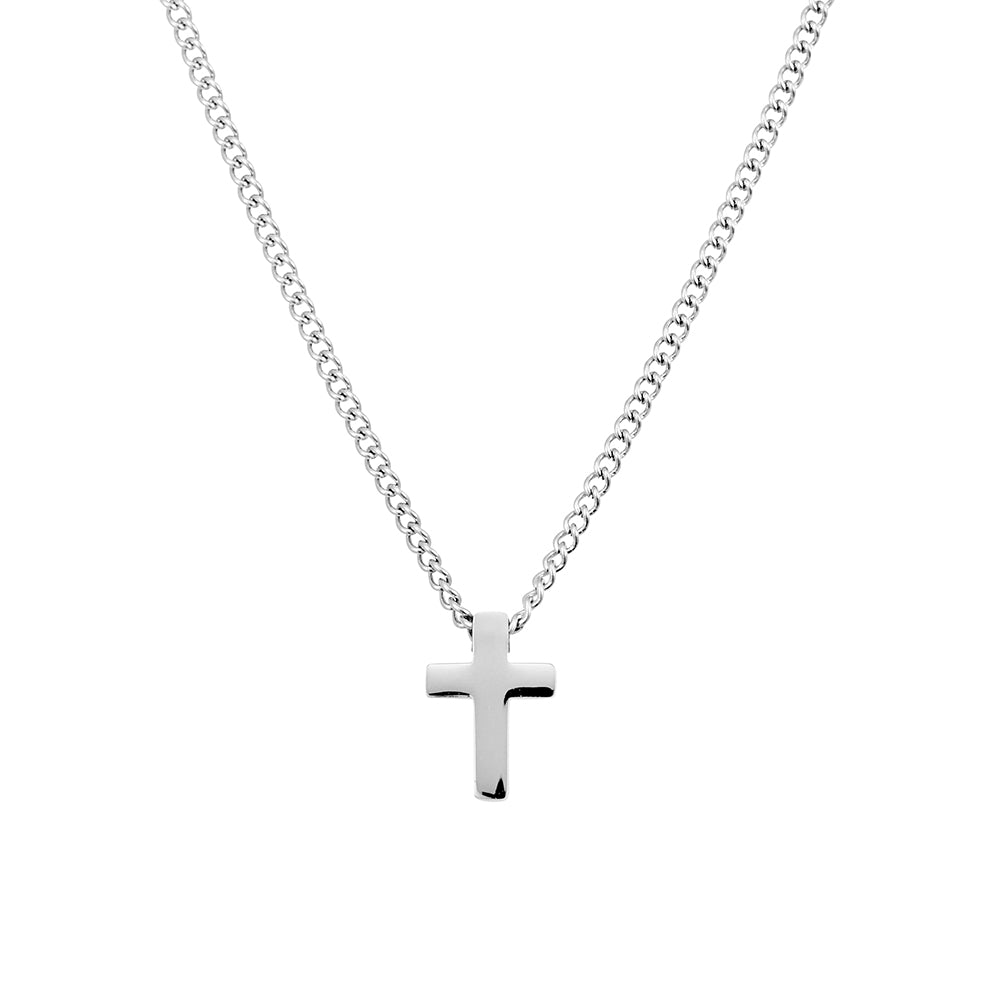 Stainless steel open curb chain necklace with cross pendant – St Paul's ...