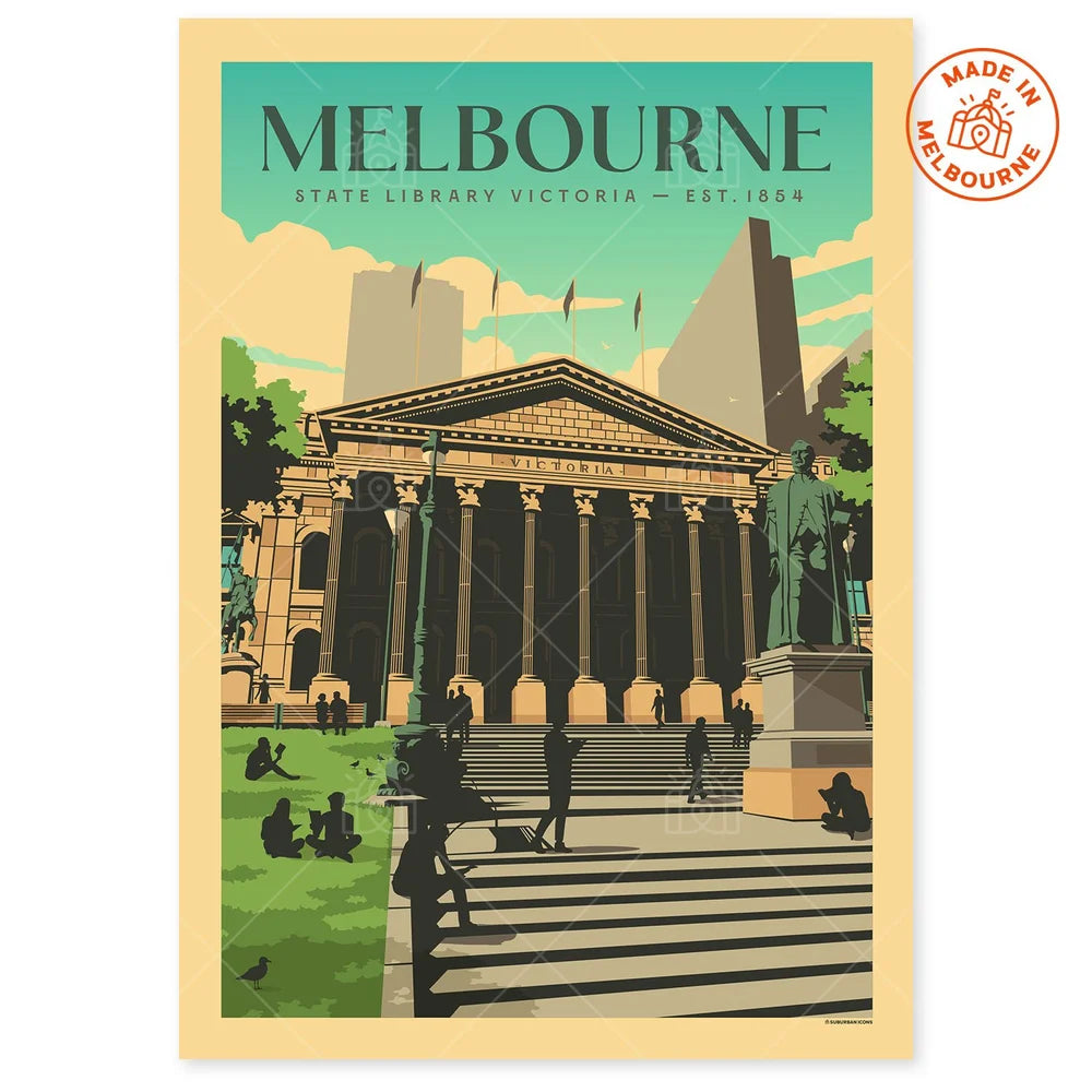 State Library Victoria the Forecourt Suburban Icon Postcard – St Paul's ...