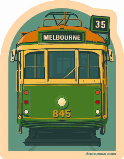 Melbourne Tram W-Class City Circle Suburban Icon sticker – St Paul's ...